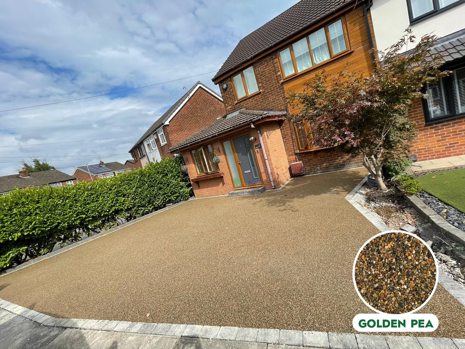 Epoxy Pea Gravel Driveway Golden Pea 1 3mm Resin Driveway Stone 25kg