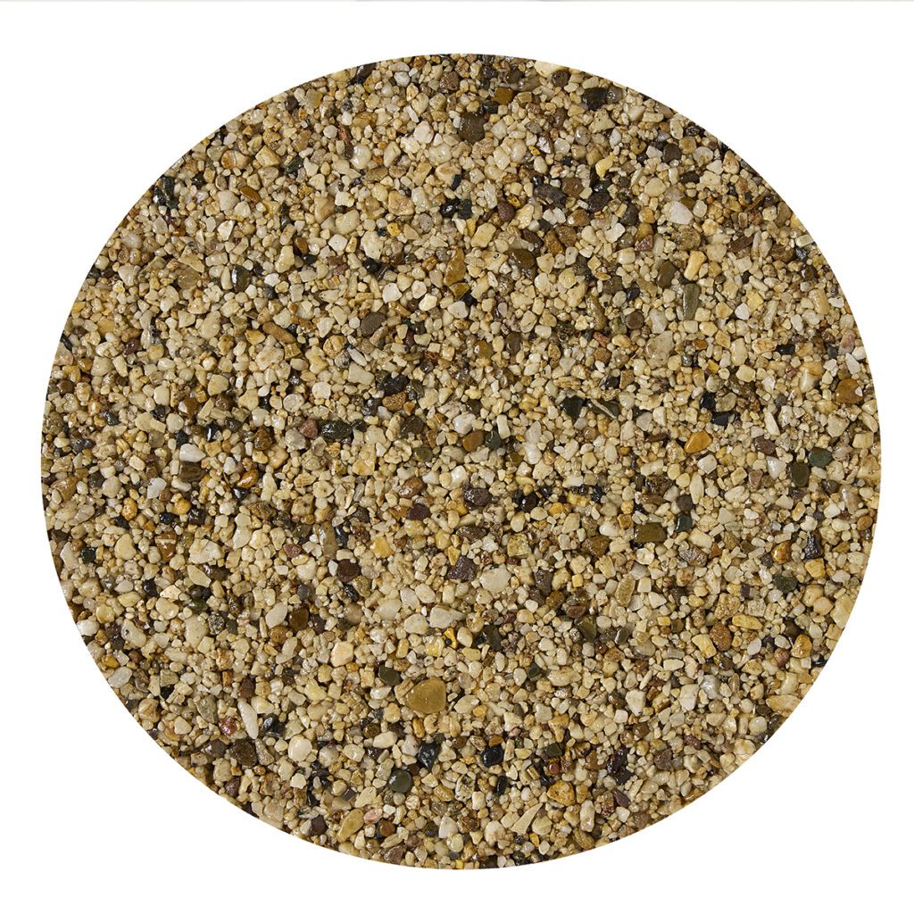 Resin Bound Sample Disc - Gold Pebble Beach | 9cm - Polybound