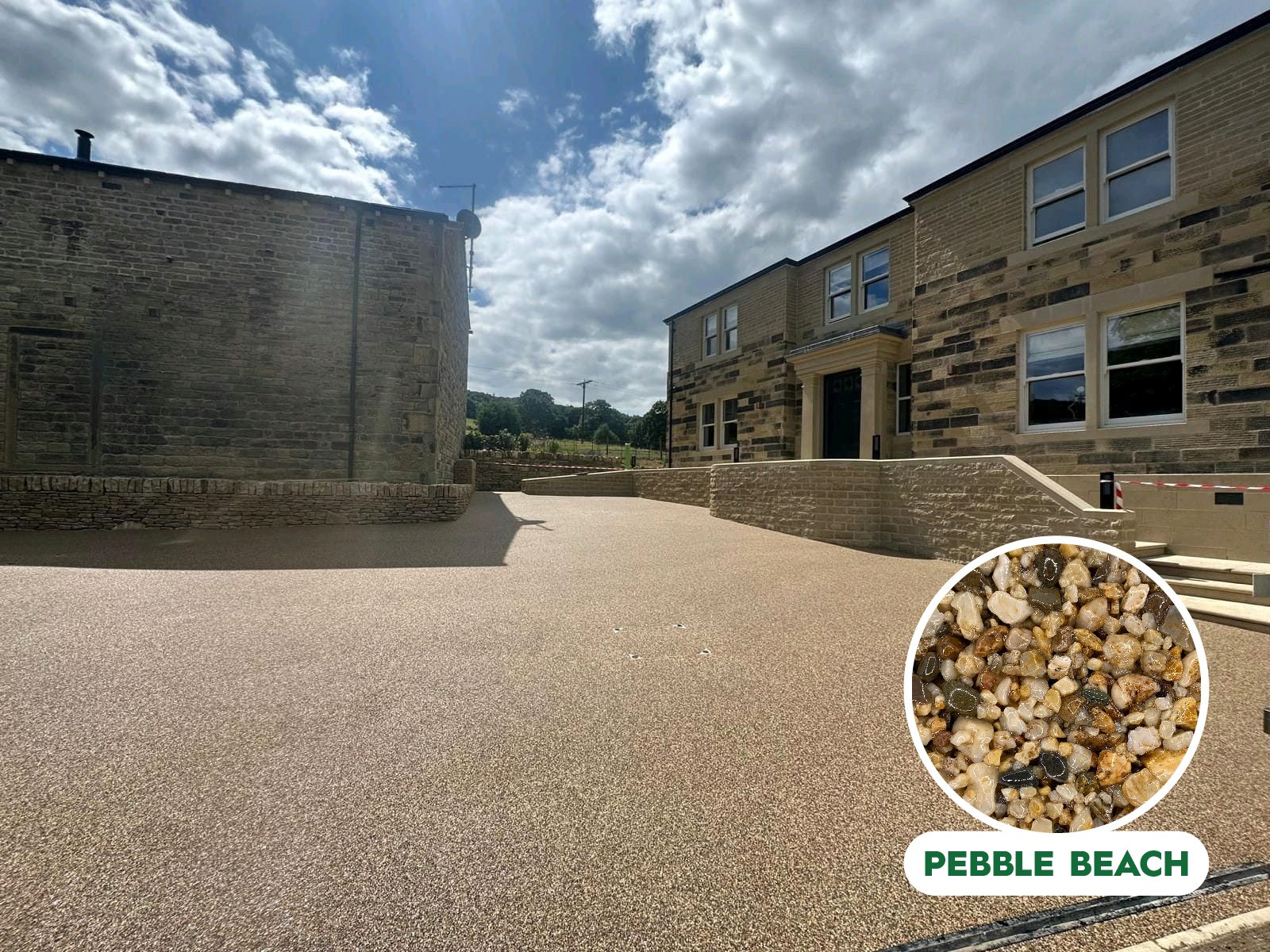 Epoxy Pea Gravel Driveway Golden Pea 1 3mm Resin Driveway Stone 25kg